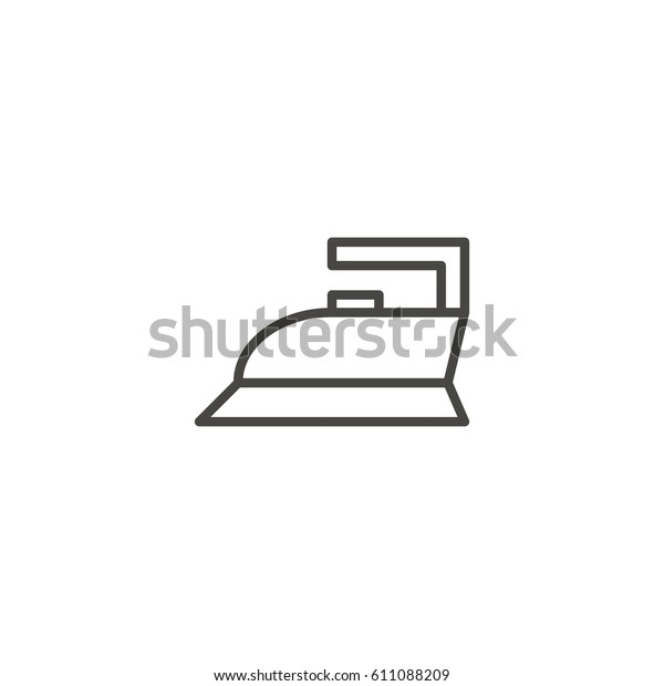 Iron Outline Icon Vector Stock Vector (Royalty Free) 611088209 ...