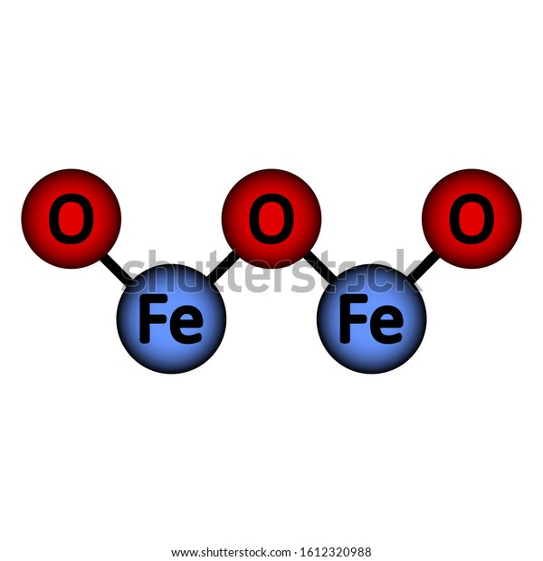 Iron Oxide Molecule Icon On White Stock Vector (Royalty Free ...