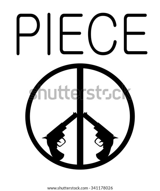 Ironic Peace Sign Using Weapons Wordplay Stock Vector (Royalty Free ...