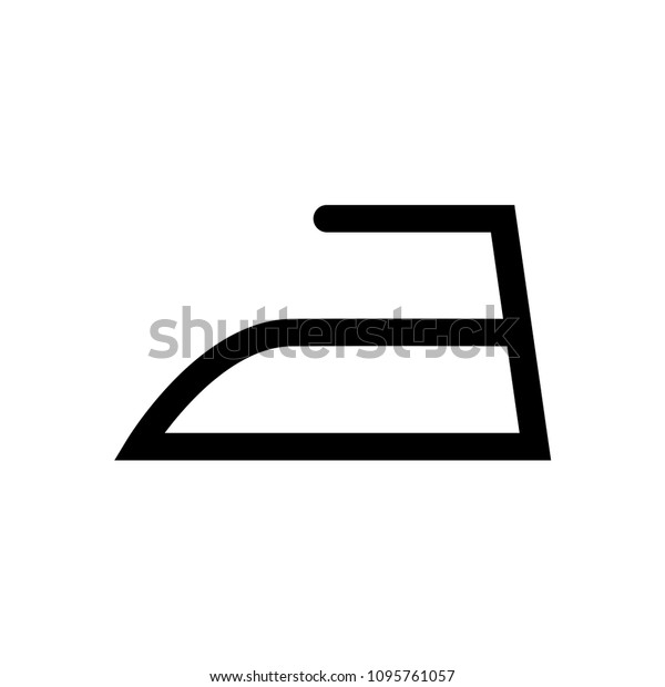 Ironing Symbol Label Icon Vector Stock Vector (Royalty Free) 1095761057 ...