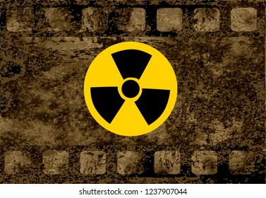 Irradiation Sign On Brown Influence Radiation Stock Vector (Royalty ...