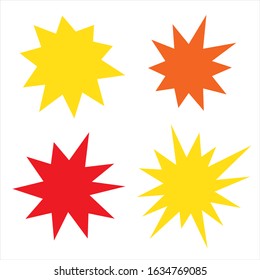 Yellow Bang Icon Set Gray Background Stock Vector (Royalty Free) 2053064246