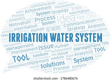 Irrigation Water System Typography Vector Word Stock Vector (Royalty ...