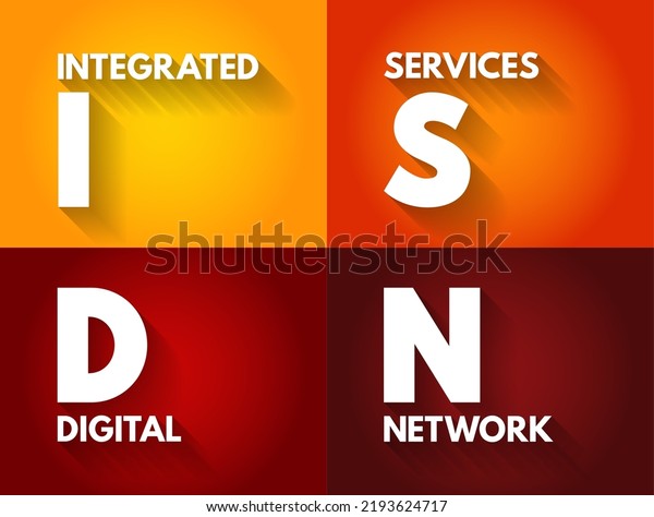 Isdn Integrated Services Digital Network Set Stock Vector (Royalty Free ...