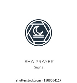 Isha Prayer Icon Vector Trendy Flat Stock Vector (Royalty Free ...