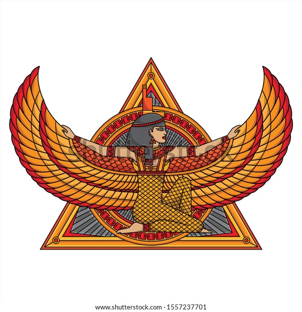 Isis Goddess Tattoo Design Vector Eps 스톡 벡터(로열티 프리) 1557237701 ...