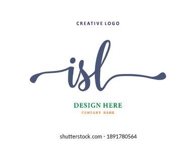 Isl Lettering Logo Simple Easy Understand Stock Vector (Royalty Free ...