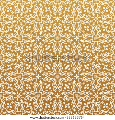 Islam Gold Pattern Texture Lace Background Stock Vector (Royalty Free ...