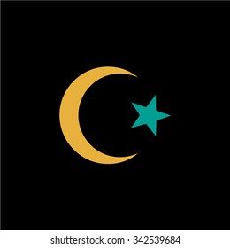 Islam Symbol Color Vector Icon On Stock Vector (Royalty Free) 342539684 ...