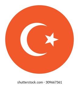 Islam Symbol Flat White Symbol Orange Stock Vector (Royalty Free ...