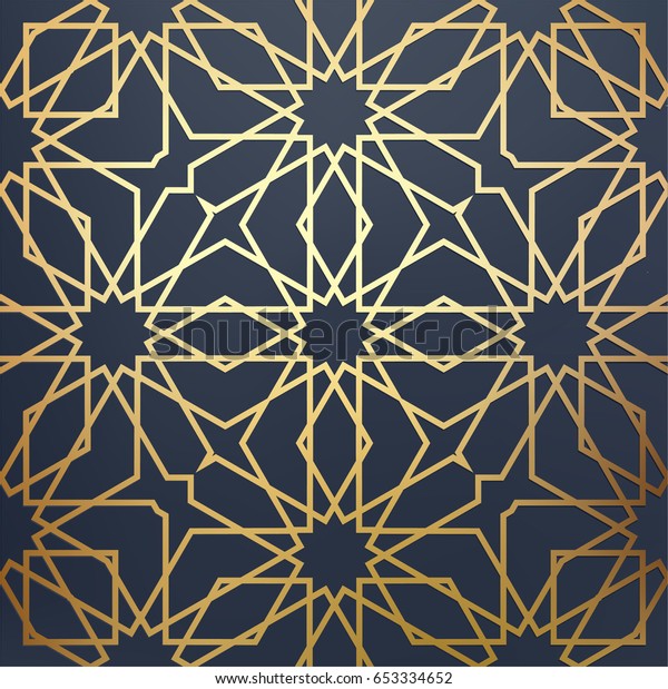 Islamic Arabic Background Gold Traditional Pattern Stock Vector ...