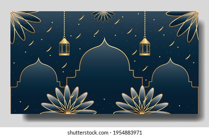 Islamic Background Full Editable Template Stock Vector (Royalty Free ...