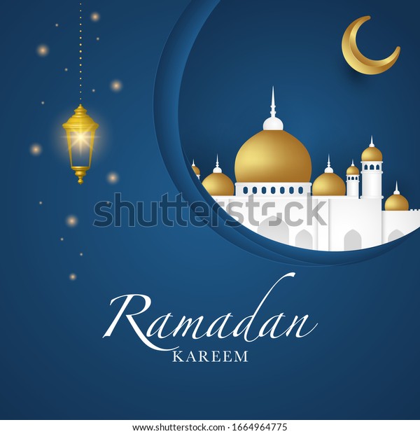 Islamic Beautiful Design Template Mosque Lanterns Stock Vector (Royalty ...