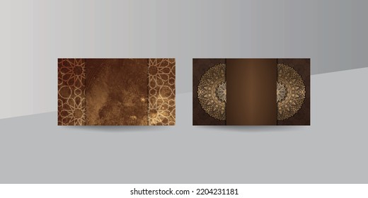 Islamic Brown Background Canvas Artwork Stock Vector (Royalty Free ...