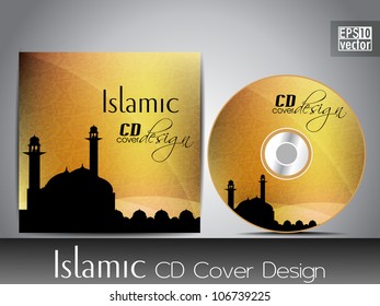 Islamic Cd Cover Design Mosque Masjid Stock Vector (Royalty Free) 106739225