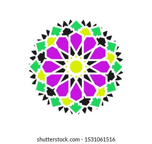 Islamic Design Circle Background Ornament Islam Stock Vector (Royalty ...