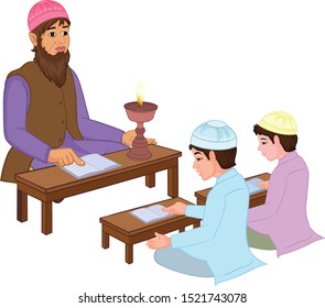 Islamic Education System Class Room: vetor stock (livre de direitos ...