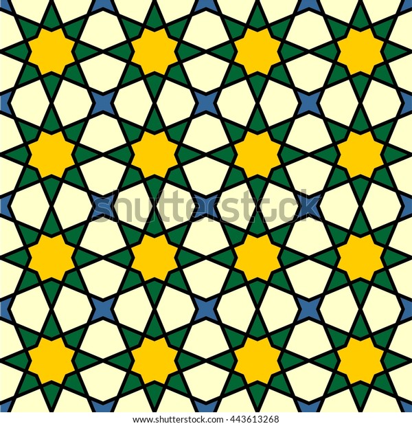 Islamic Geometric Art Arabic Star Pattern Stock Vector (Royalty Free ...
