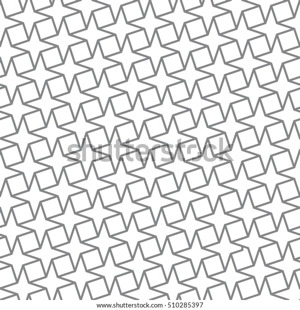 Islamic Geometric Art Iranian Tiling Monochrome Stock Vector (Royalty ...