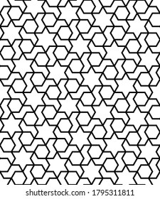 Moroccan Stars Seamless Pattern Traditional Islamic Stock Vector ...