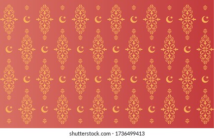 Islamic Golden Floral Pattern Wallpaper Background Stock Vector ...