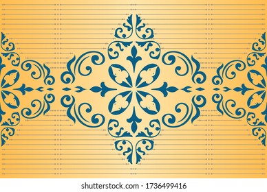 Islamic Golden Floral Pattern Wallpaper Background Stock Vector ...