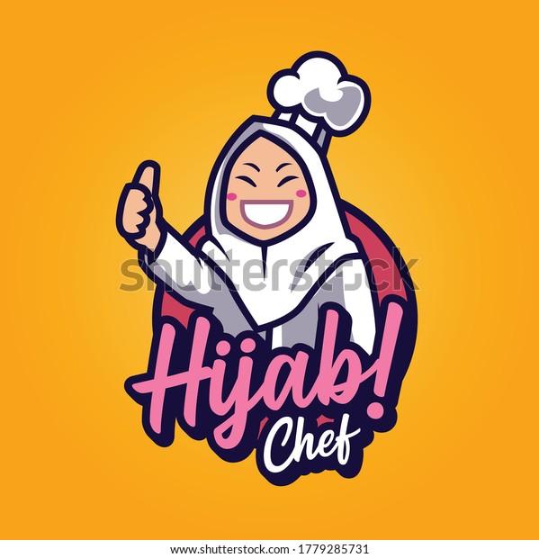 Islamic Hijab Chef Mascot Logo: เวกเตอร์สต็อก (ปลอดค่าลิขสิทธิ์ ...