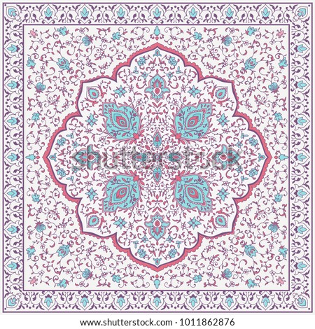 Islamic Indian Floral Pattern Victorian Style Stock Vector (Royalty ...