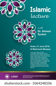 Islamic Lecture Poster Template Glorious Mandala Stock Vector (Royalty ...