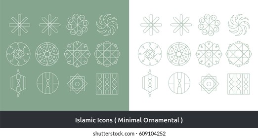 Islamic Minimal Ornamental Stock Vector (Royalty Free) 609104252 ...