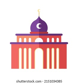 Islamic Mosque Facade Building Icon Stock Vector (Royalty Free ...