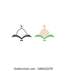 Islamic Religious Book Logos Islamic Learning Stock Vector (Royalty ...