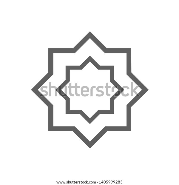 Islamic Star Symbol Eight Point Star Stock Vector (Royalty Free ...
