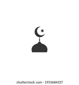 Islamic Template Black Mosque Icon On Stock Vector (Royalty Free ...