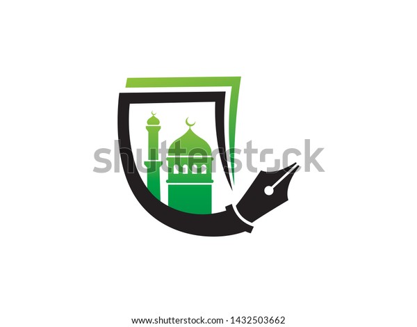 Islamic Writer Logo Template Icon Symbol Stock Vector (Royalty Free ...
