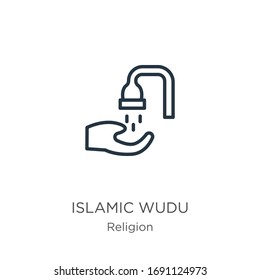 Islamic Wudu Icon Thin Linear Islamic: stockvector (rechtenvrij ...