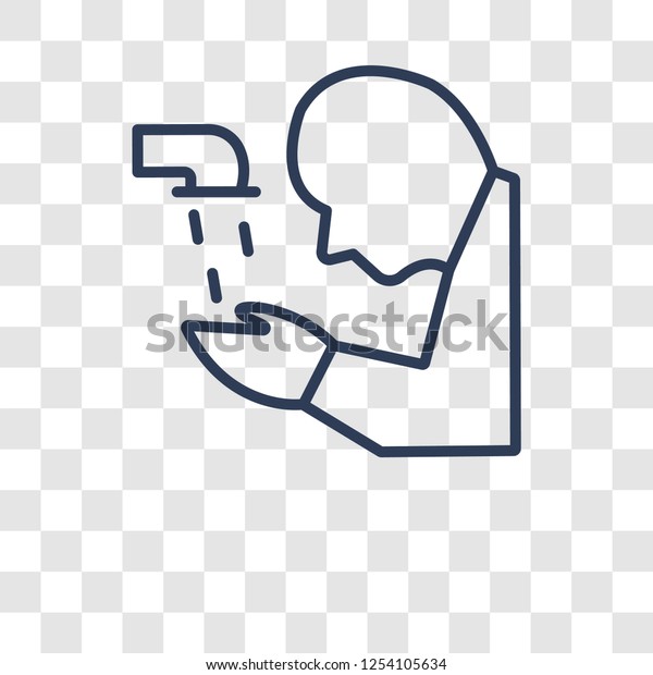 Islamic Wudu Icon Trendy Islamic Wudu Stok Vektör (Telifsiz) 1254105634