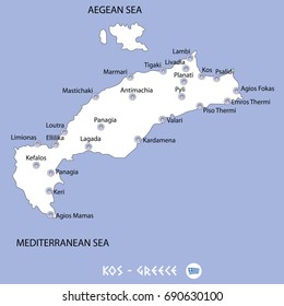 310 Kos Greece Map Images, Stock Photos & Vectors | Shutterstock