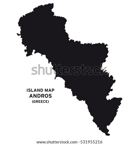 Island Map Andros Greece Stock Vector (Royalty Free) 531955216 ...
