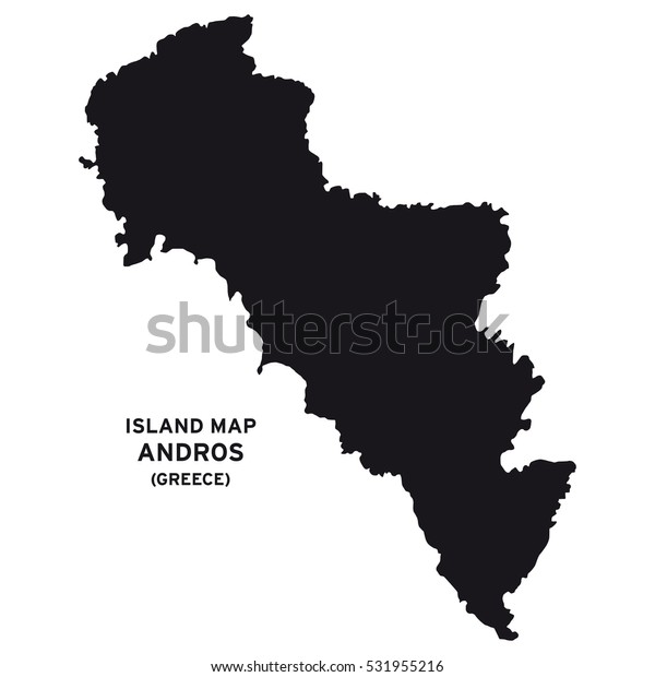 Island Map Andros Greece Stock Vector (Royalty Free) 531955216 ...