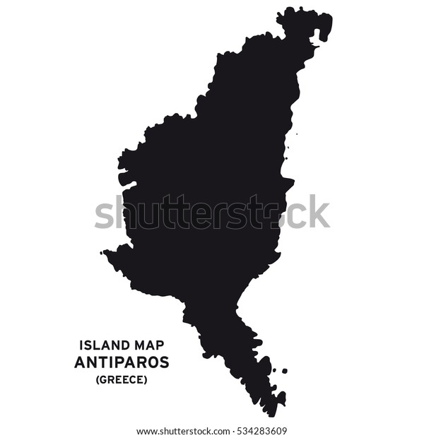 Island Map Antiparos Greece Stock Vector (Royalty Free) 534283609