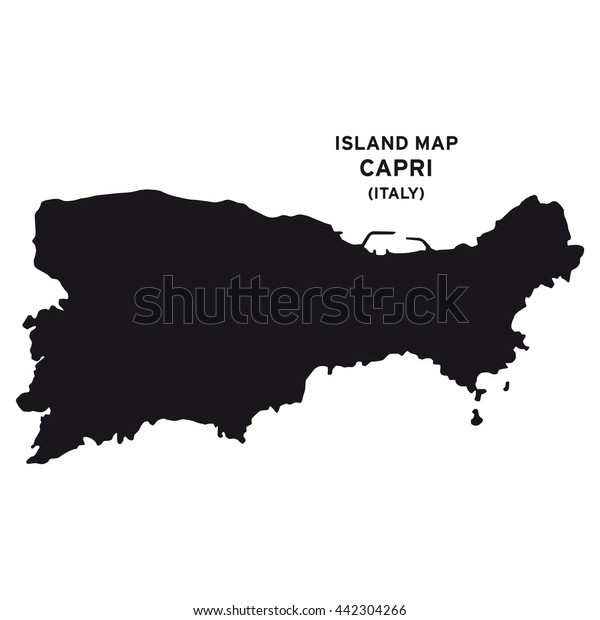 Island Map Capri Italy Stock Vector (Royalty Free) 442304266 | Shutterstock