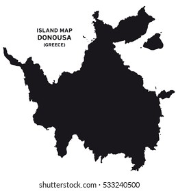 Island Map Donousa Greece Stock Vector (Royalty Free) 533240500 ...