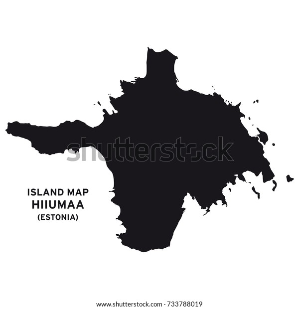 Island Map Hiiumaa Estonia Stock Vector (Royalty Free) 733788019 ...