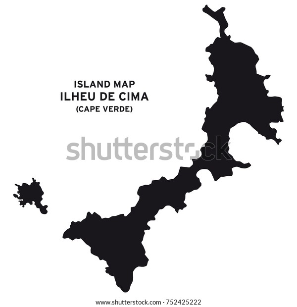 Island Map Ilheu De Cima Cape Stock Vector (Royalty Free) 752425222 ...