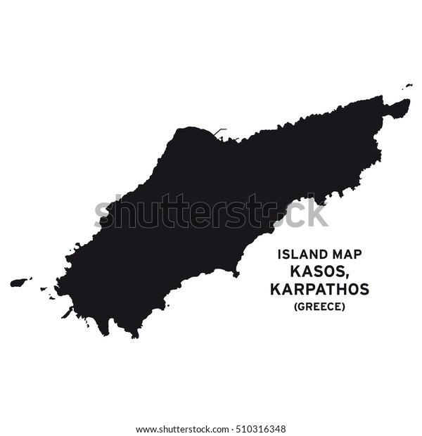 Island Map Kasos Greece Stock Vector (Royalty Free) 510316348 ...