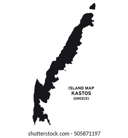 Island Map Kastos Greece Stock Vector (Royalty Free) 505871197 ...