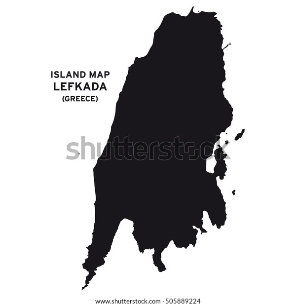 Island Map Lefkada Greece Stock Vector (Royalty Free) 505889224