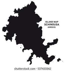 Island Map Schinousa Greece Stock Vector (Royalty Free) 537433342 ...