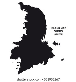 Island Map Siros Greece Stock Vector (Royalty Free) 531955267 ...